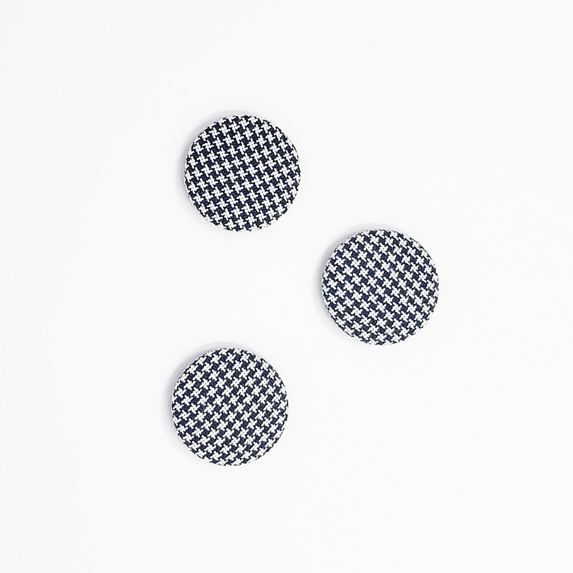 Fabric Button Magnets // Set of 3 1 Round Metal Magnets // | Etsy