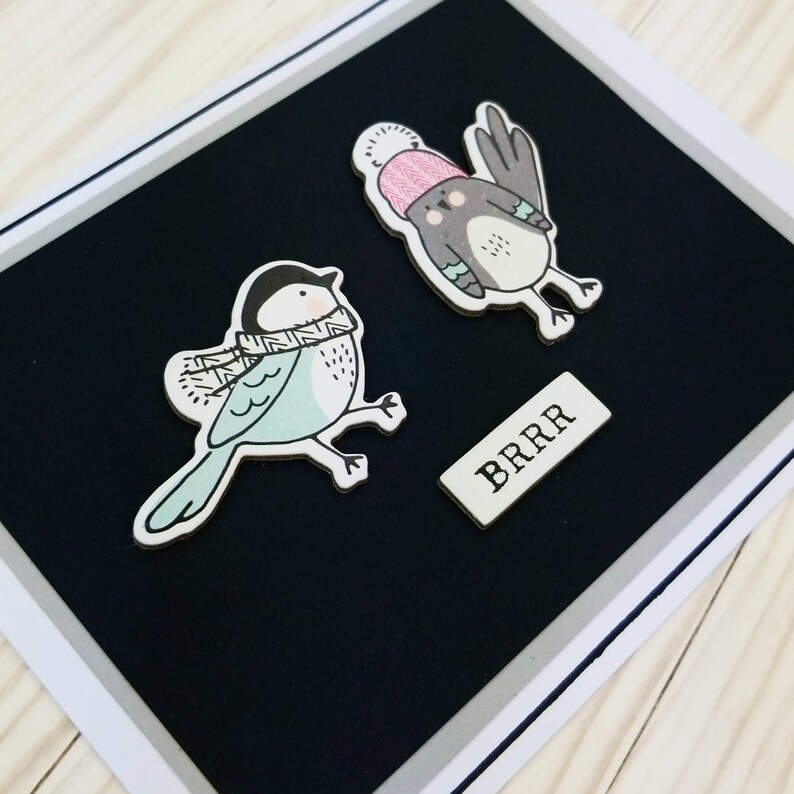 Winter Bird Handmade Card / Holiday Greeting Card / Christmas - Etsy