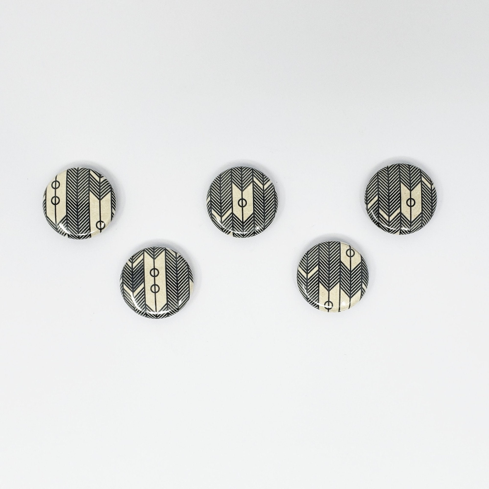 Arrow Magnets // Set of 5 - 1” Round Metal Button Magnets ...