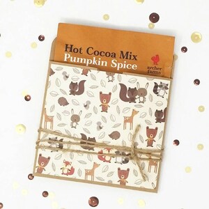 Autumn Hot Cocoa Pockets // Woodland Animal Pumpkins // - Etsy