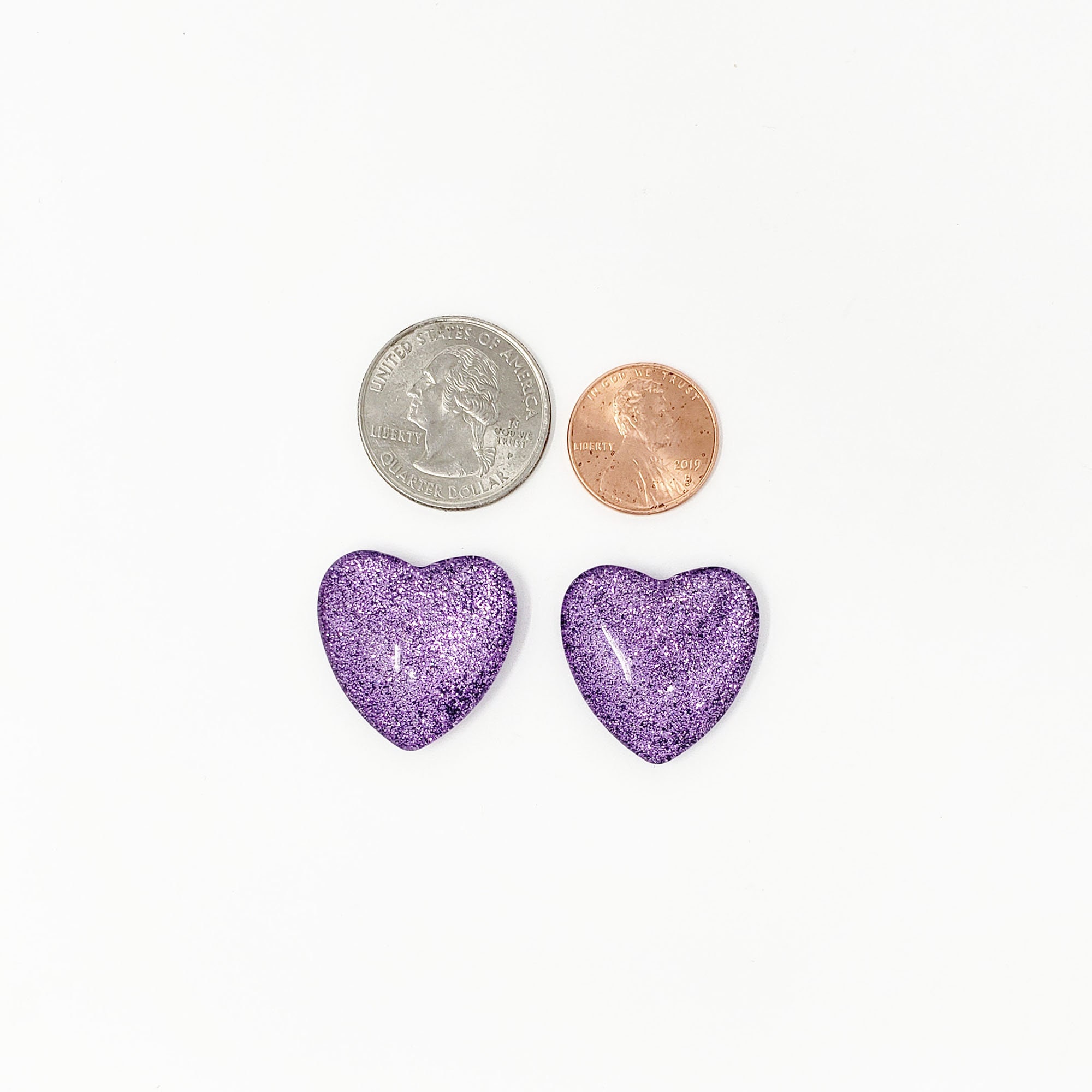 Purple Glitter Magnets / Set of 2 1 Heart-shaped | Etsy