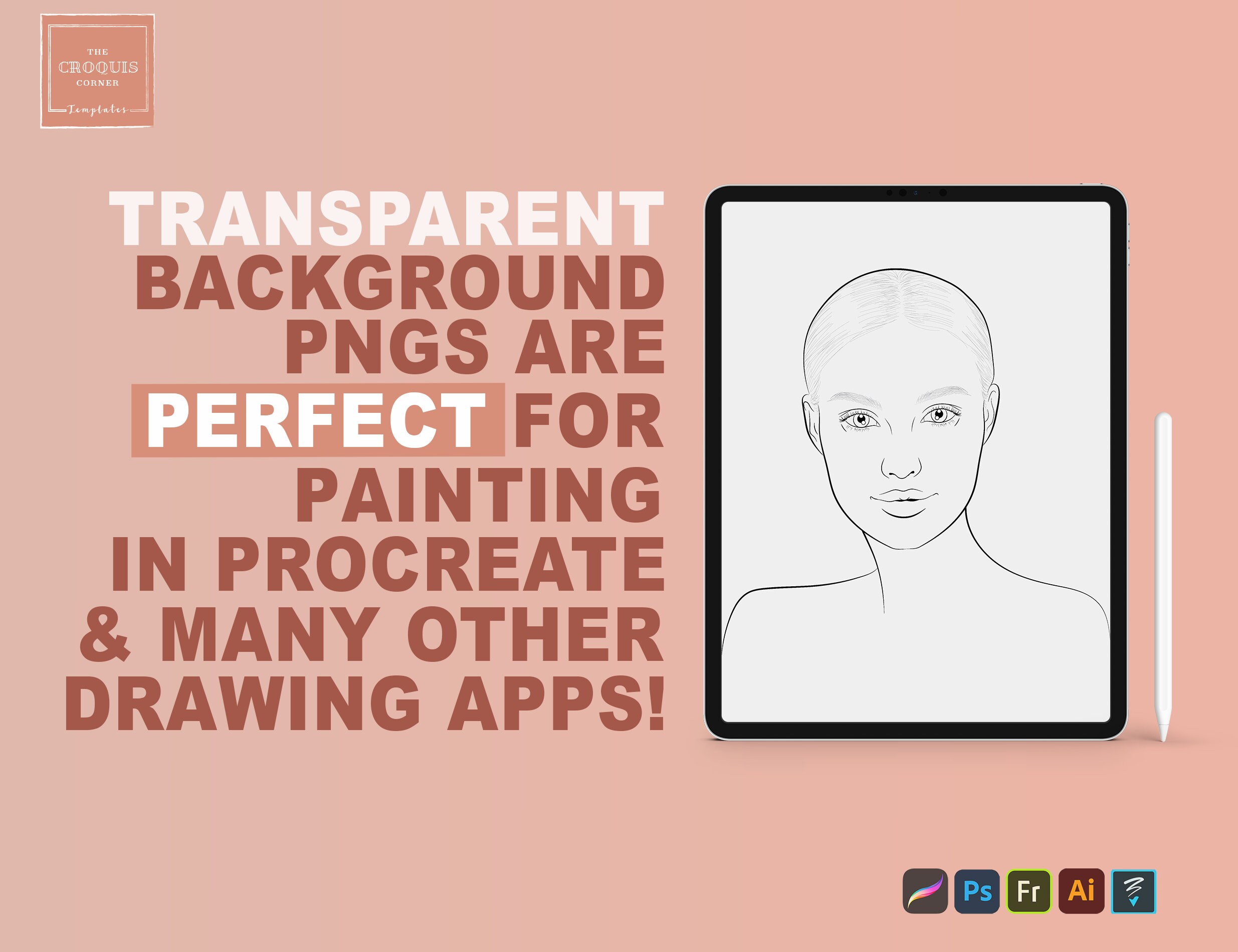 Realistic Makeup Face Chart "rylee" | Make-up Artist Practice Sheets ...