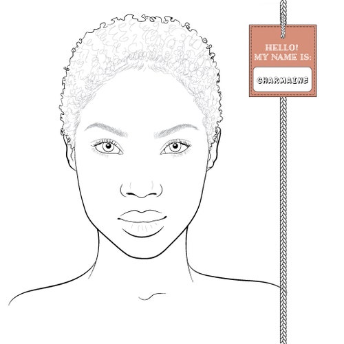 Realistic Makeup Face Chart cara Make-up Artist - Etsy