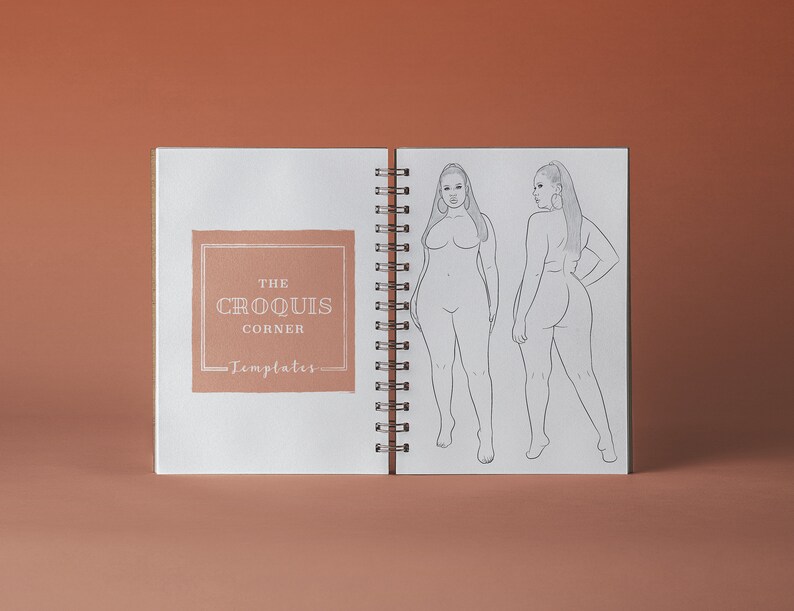 Realistic Plus Size Fashion Figure Croquis Template "star" | Womenswear ...