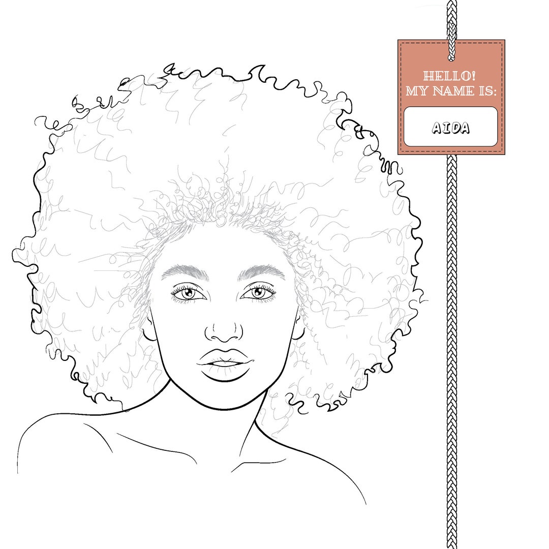 Realistic Makeup Face Chart "aida" | Make-up Artist Practice Sheets ...