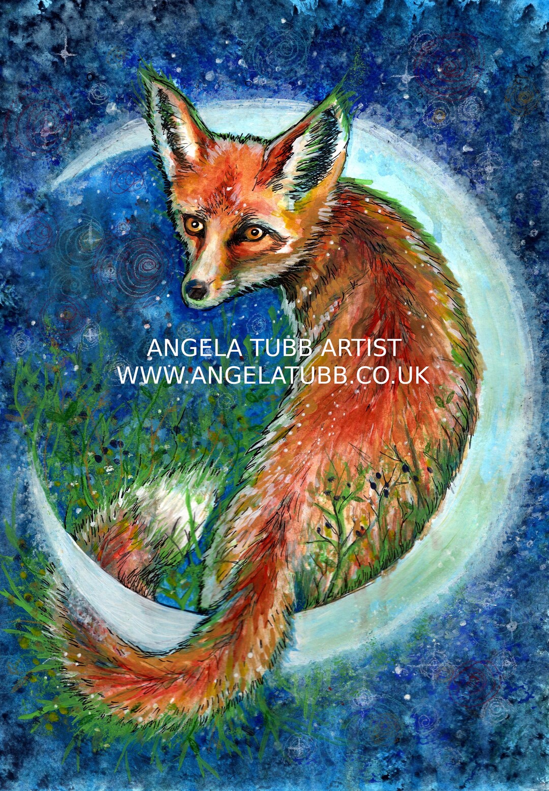 Moon Fox A4 Archival Matt High Quality Print - Etsy