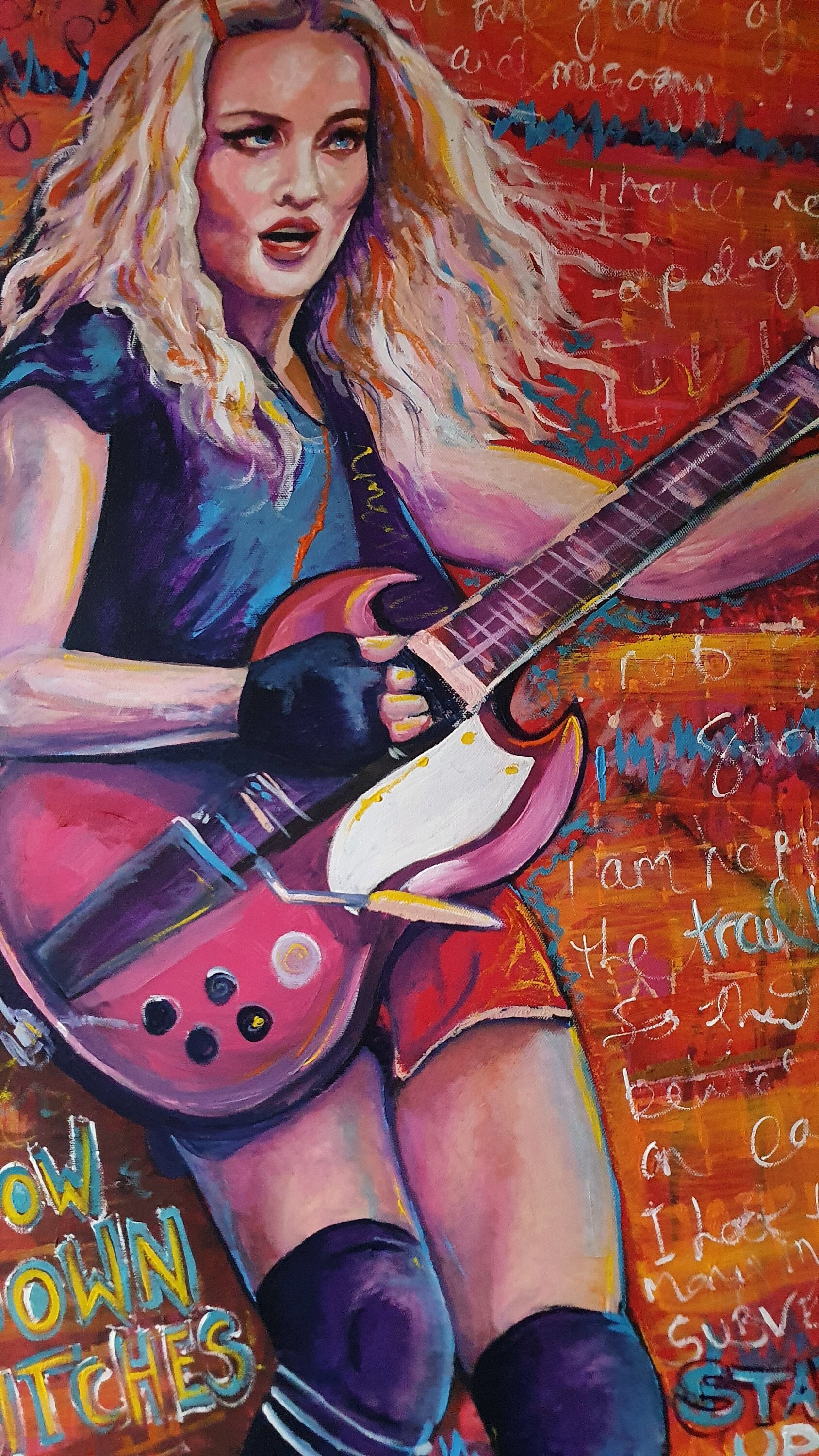 MADONNA PAINTING. Acrylic and Gouche 84 X 60 Cm by Angela Tubb - Etsy