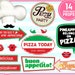 PIZZA PARTY, Photo Booth Props, Printable, Party Printable, Printable ...