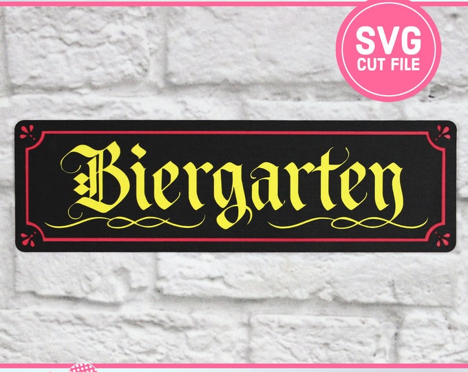 BIERGARTEN SIGN, SVG, Oktoberfest Decor, Instant Download - Etsy