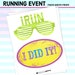 RUNNING, Photo Booth Props, Run Event, 5k, 10k, Half Marathon, Marathon ...