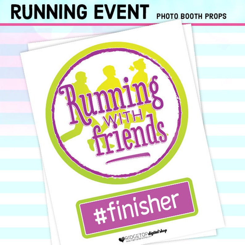RUNNING, Photo Booth Props, Run Event, 5k, 10k, Half Marathon, Marathon ...
