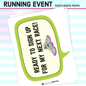 RUNNING, Photo Booth Props, Run Event, 5k, 10k, Half Marathon, Marathon ...