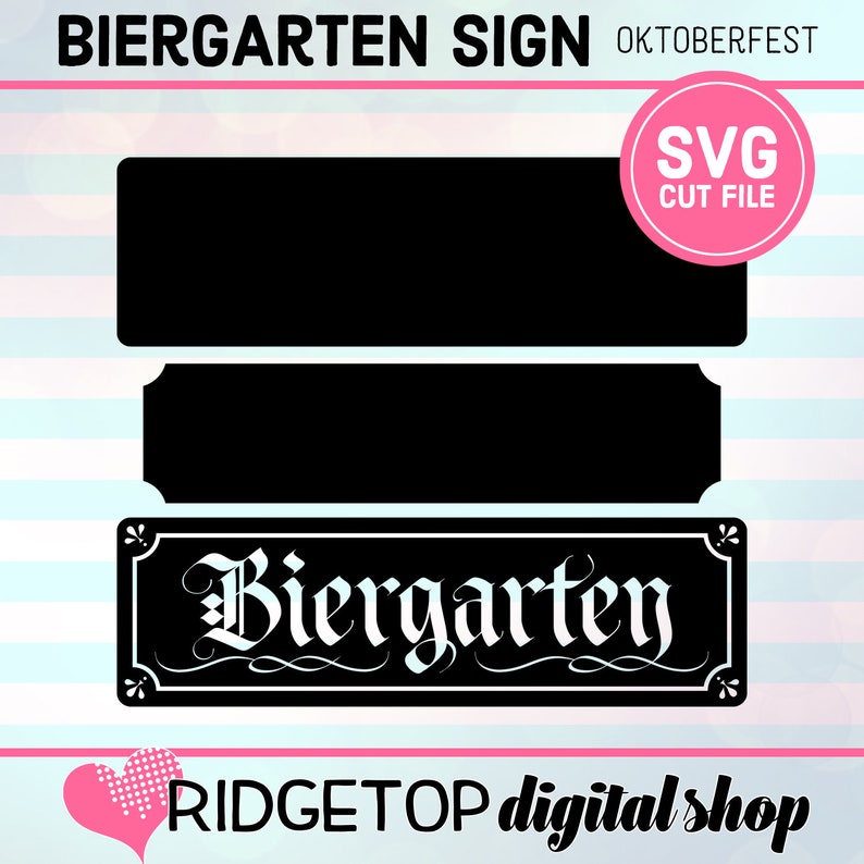 BIERGARTEN SIGN SVG Oktoberfest Decor instant download | Etsy