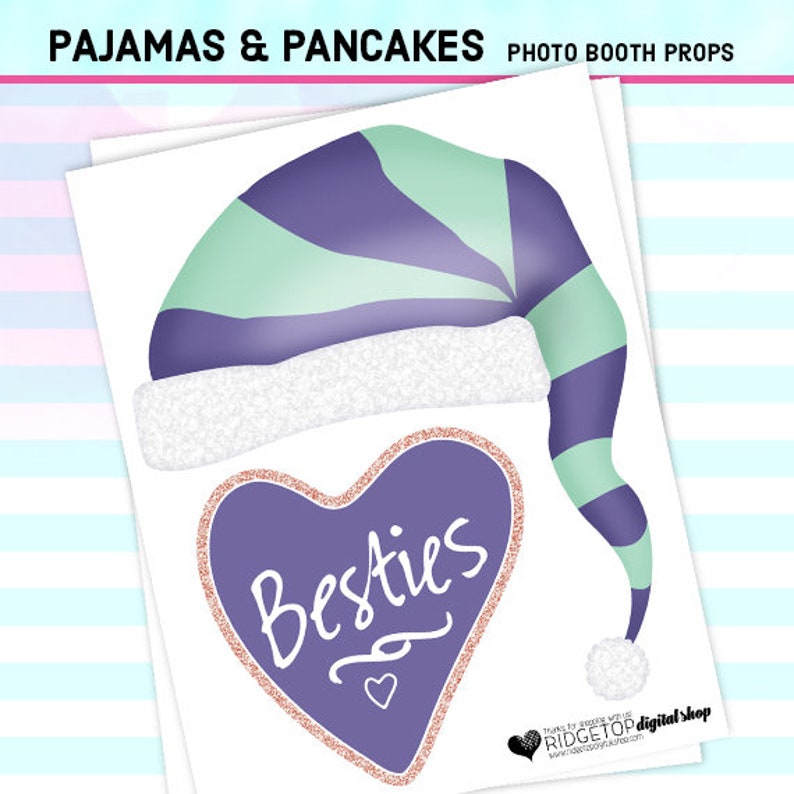 PAJAMAS AND PANCAKES Photo Booth Props Sleepover Party | Etsy