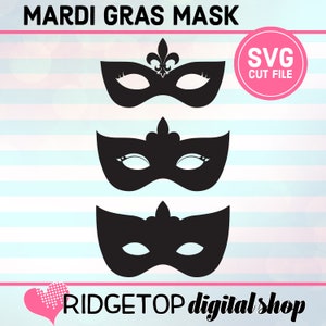 MARDI GRAS MASK, Svg, Photo Booth Prop, Mardi Gras Party, Fat Tuesday ...