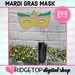 MARDI GRAS MASK, Svg, Photo Booth Prop, Mardi Gras Party, Fat Tuesday ...