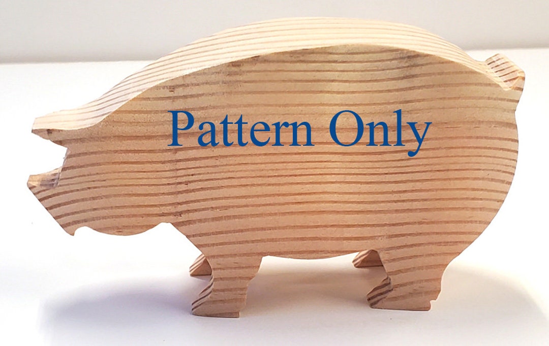 3D Wooden Pig Pattern - Etsy