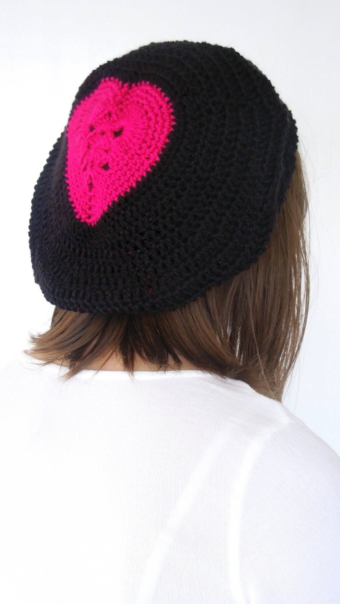Heart Beret Crochet Pattern Heart Hat Crochet Heart Hat | Etsy