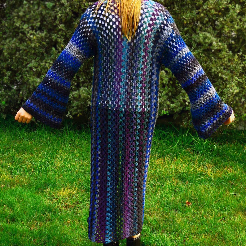 Crochet PATTERN Long Shrug Boho Chic Easy Crochet Project | Etsy