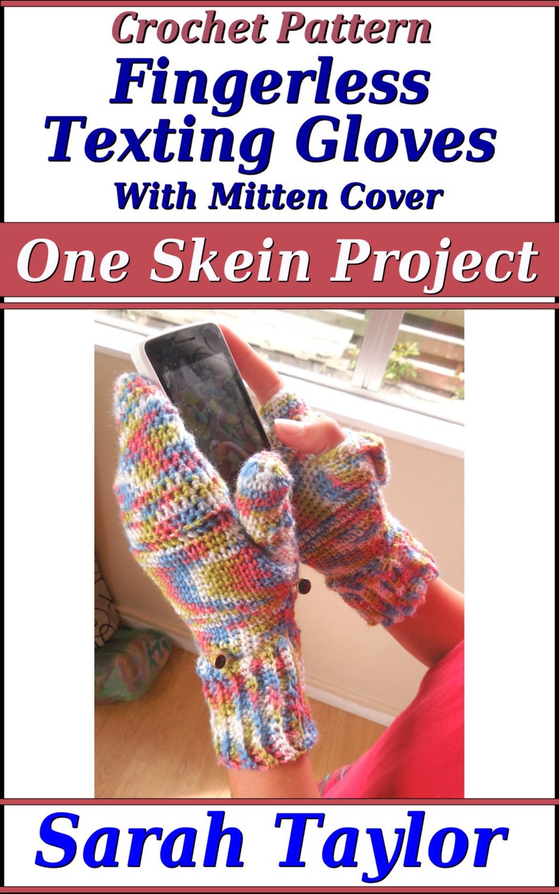 Texting Gloves Crochet Pattern: Fingerless Mittens With Flip Top (PDF ...