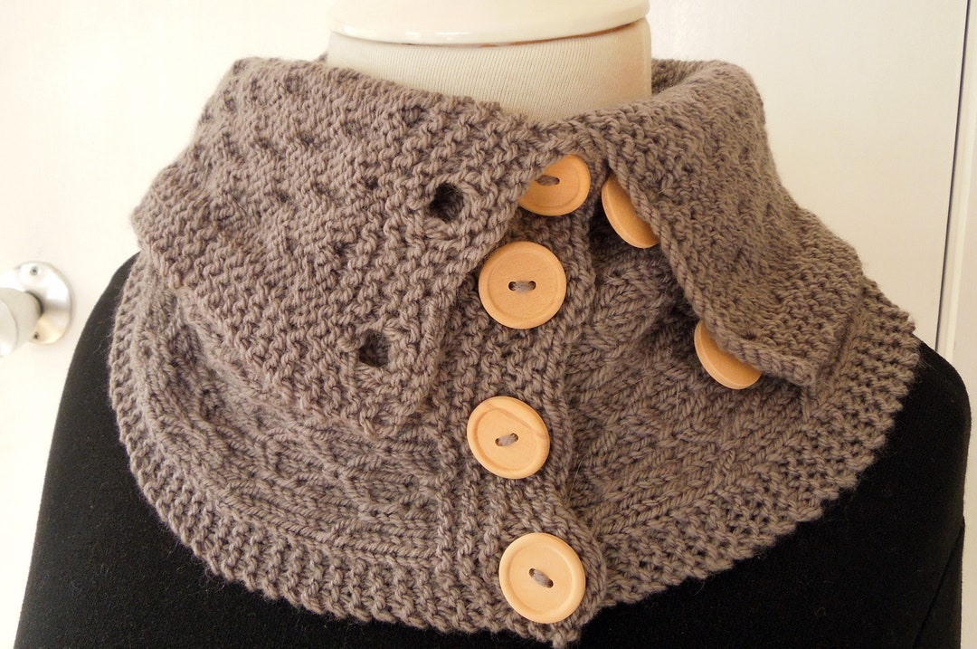 KNITTING PATTERN - Cowl With Buttons - Etsy