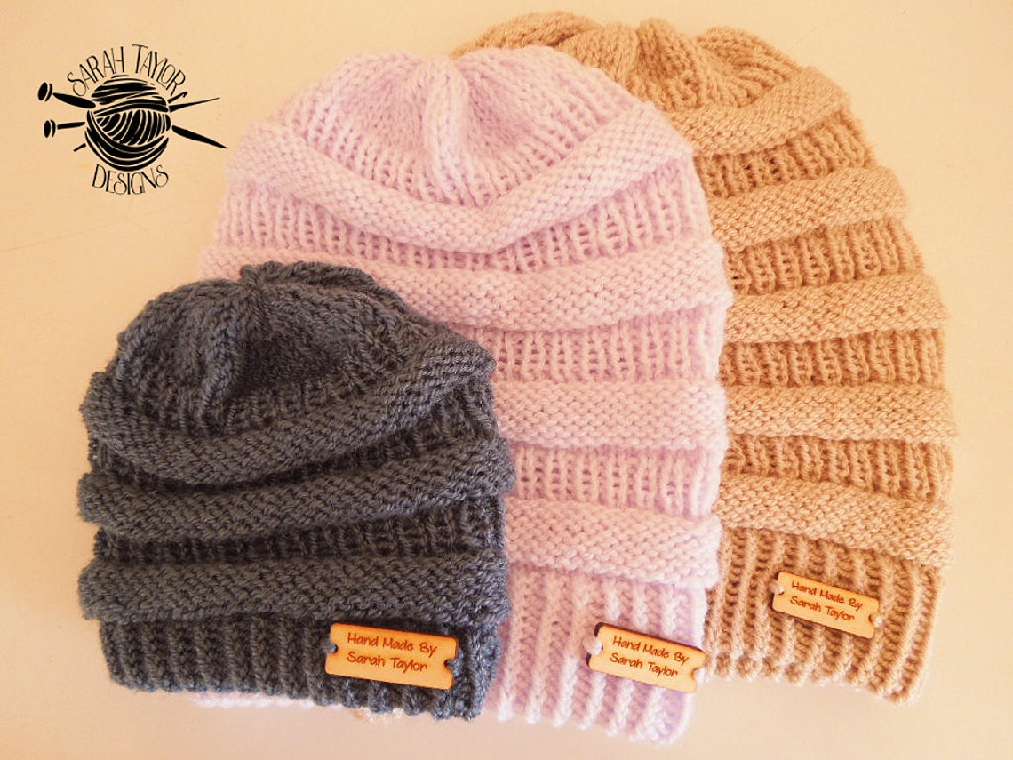 Hipster Beanie Hat Knitting Pattern: Slouchy Style (PDF Pattern) - Etsy