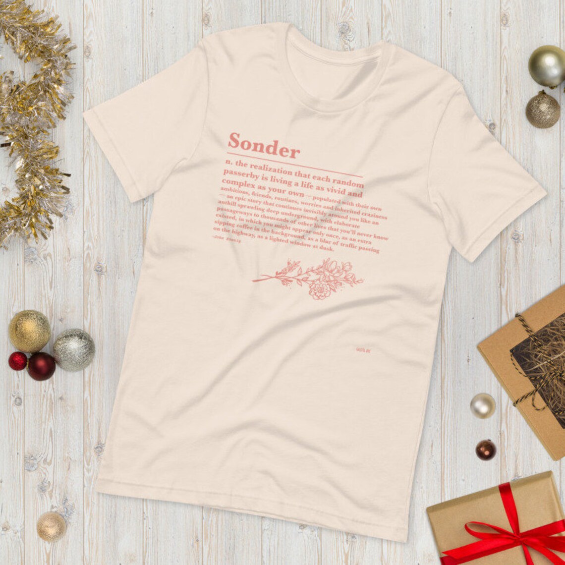 Sonder Definition Unisex T-Shirt Literature Writing | Etsy