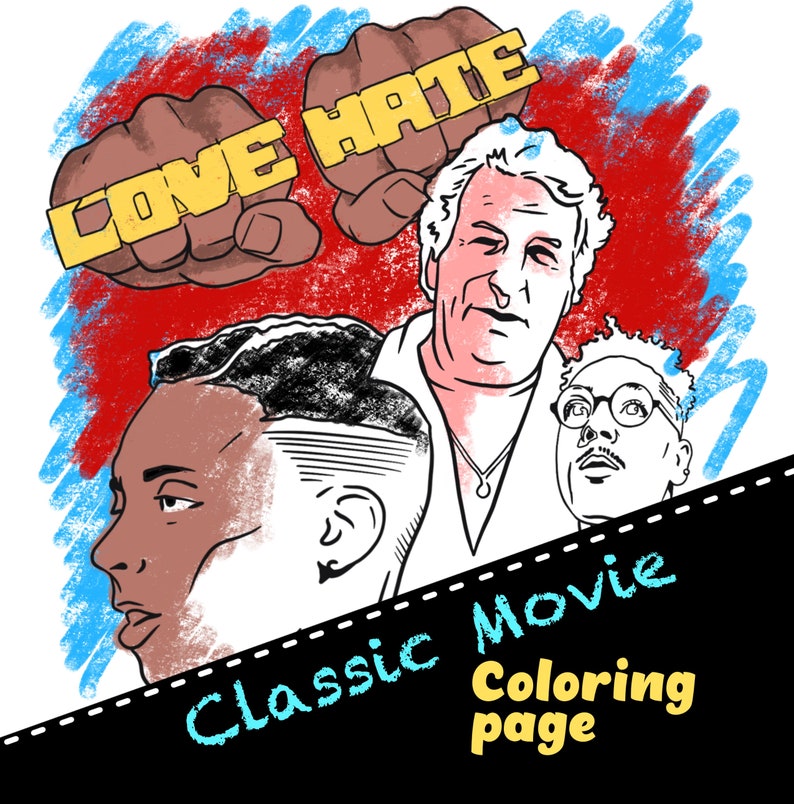 Classic Movie, Coloring Page, Film Lovers, Movie Gift, Spike Lee - Etsy