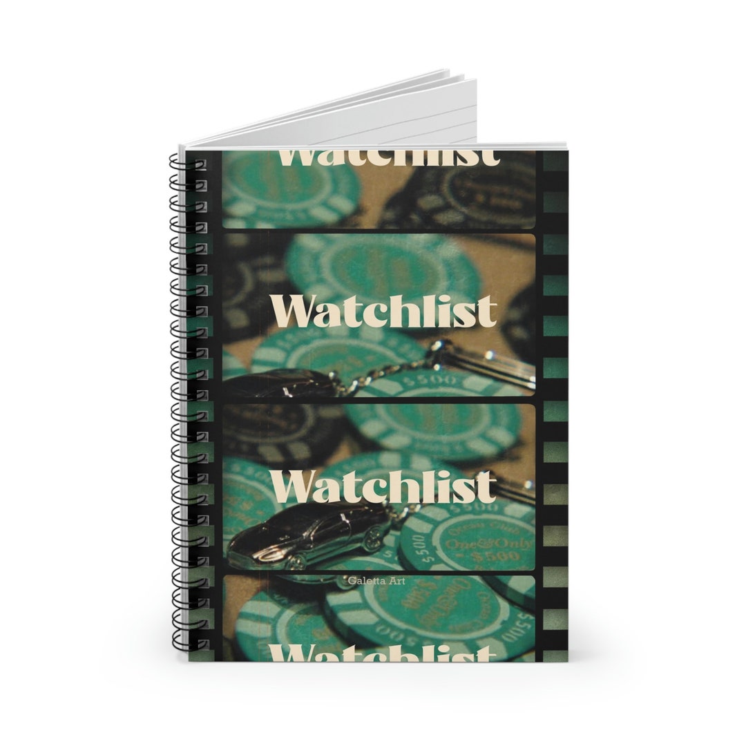 Watchlist Spiral Notebook, Ruled Line, Movie List, Retro Vibe Journal ...