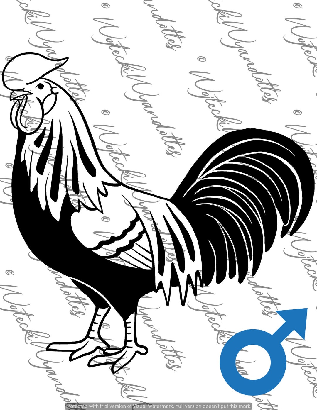 Exhibition Red Cap Chicken Vinyl Decal - Etsy