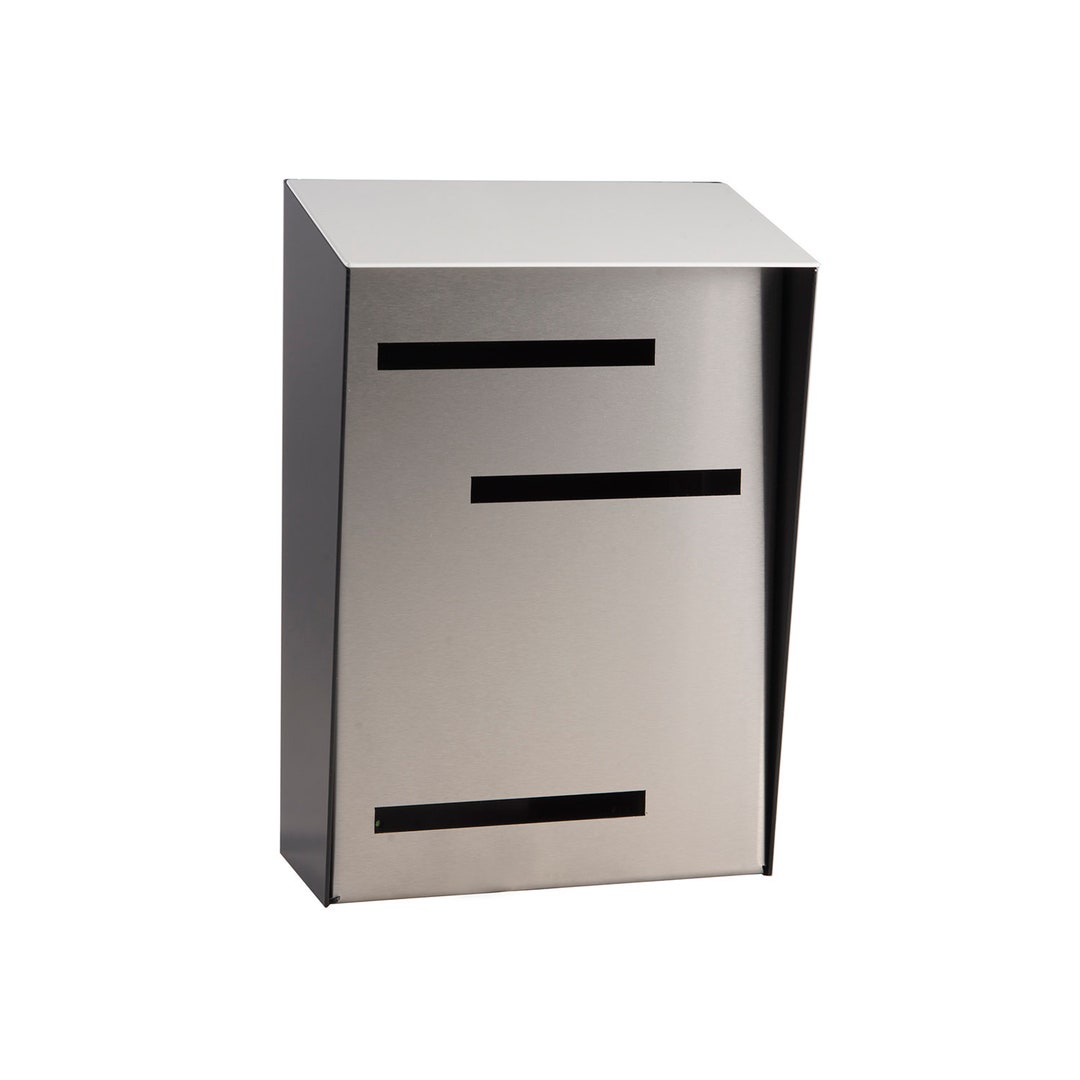 Modern Mailbox | Mid Century Modern Mailbox | Vertical White/black ...