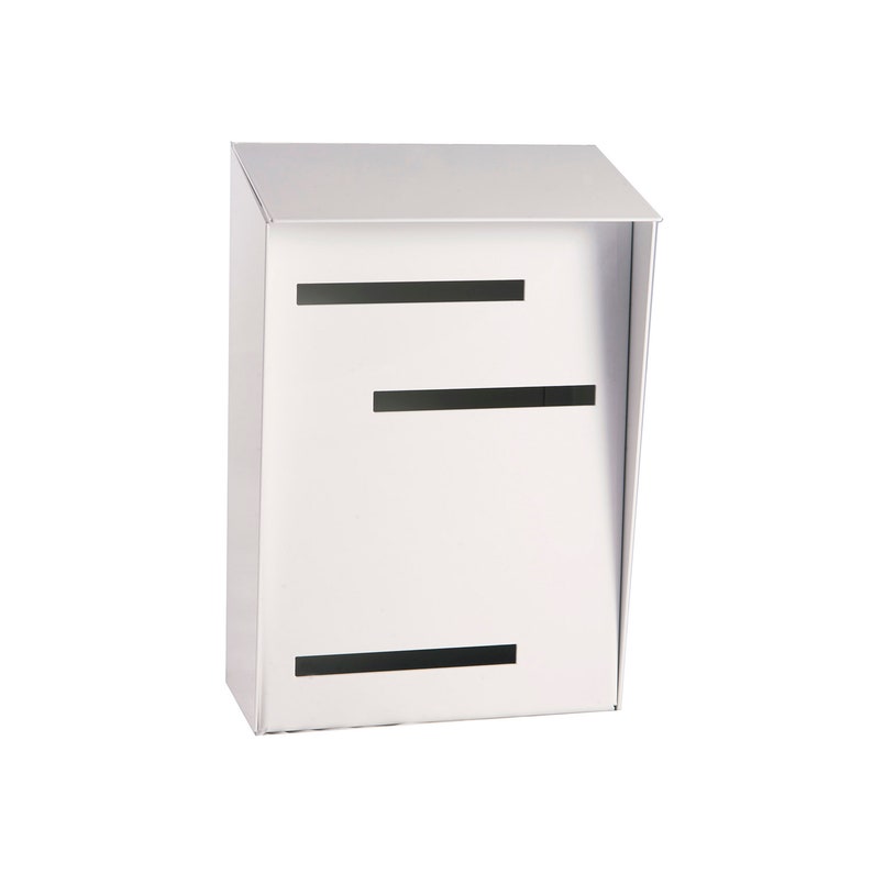 Modern Mailbox Mid Century Modern Mailbox Vertical White - Etsy