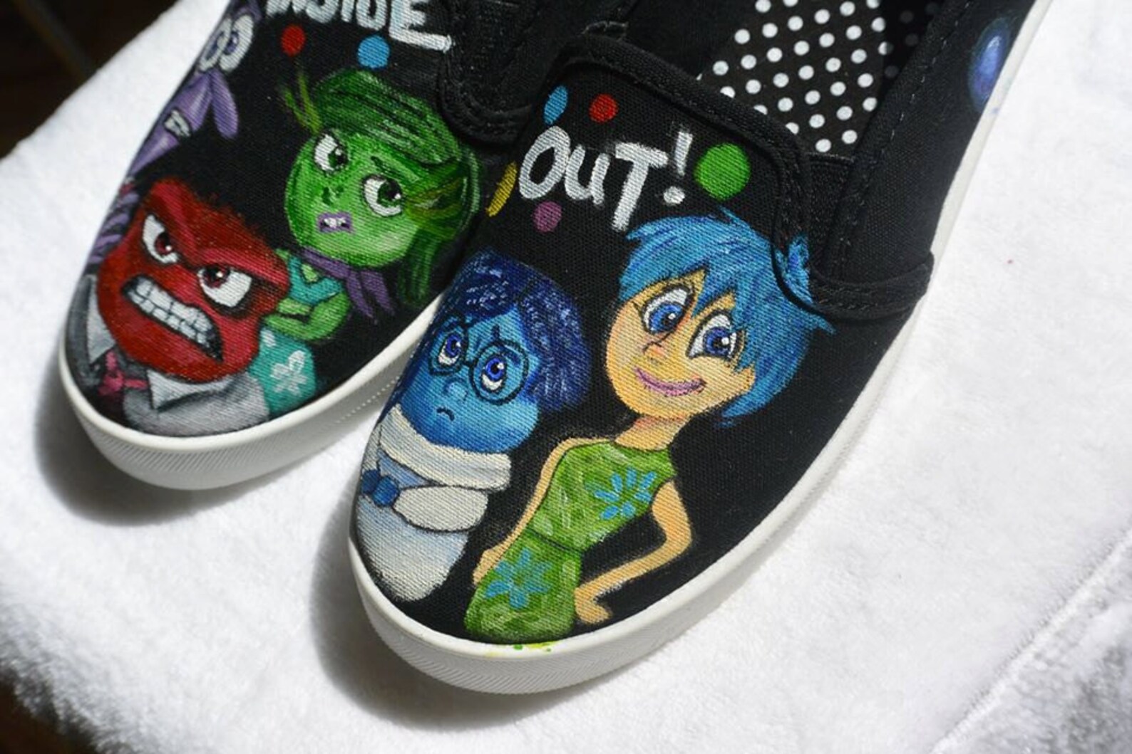 Inside Out Hand-Painted Shoes | Etsy
