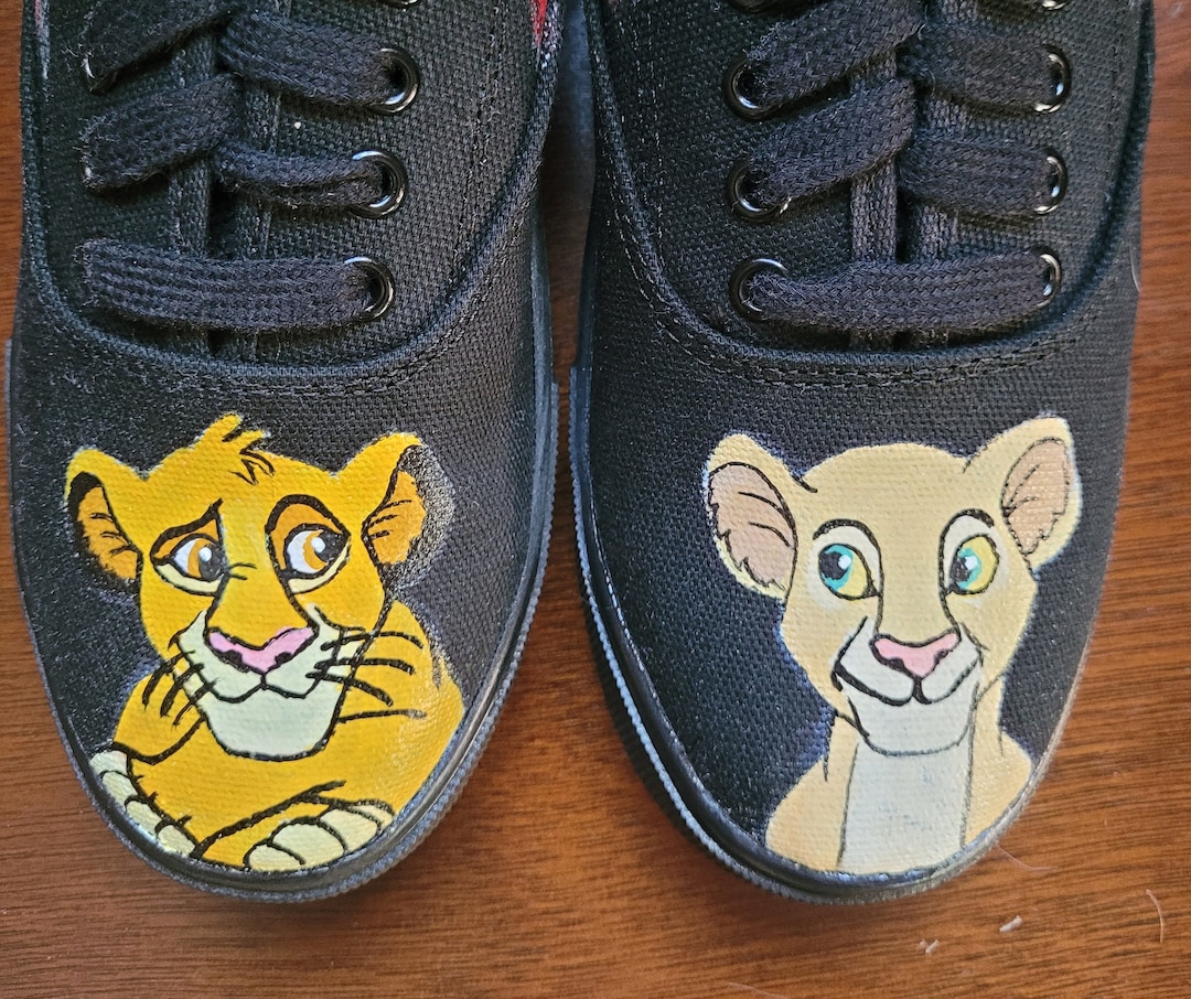 Simba & Nala Lion King | Hand-painted Shoes - Etsy