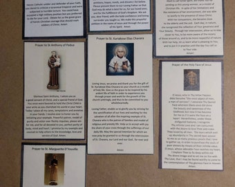 Catholic Kids Prayer Cards Printable Common Catholic - Etsy