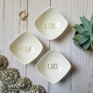 Monogram Ring Dish Personalized Ring Dish Customized Trinket - Etsy