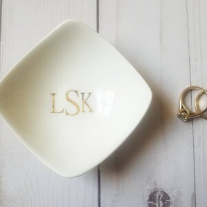 Monogram Ring Dish Personalized Ring Dish Customized Trinket - Etsy