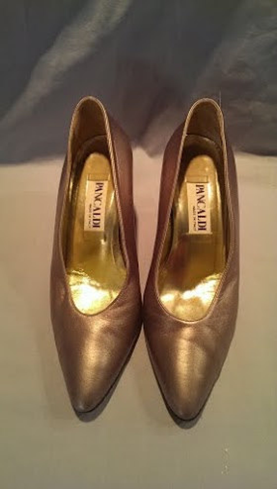 Vintage 1980s Pancaldi Pumps in Rosy Silver, Made in Italy - Etsy
