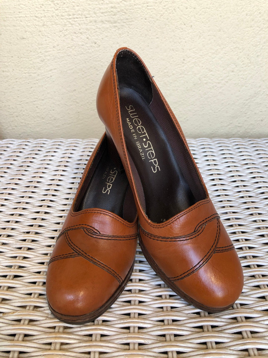 Vintage 70's Sweet Steps Groovy High Heel Platform Shoes Mod Hippie ...
