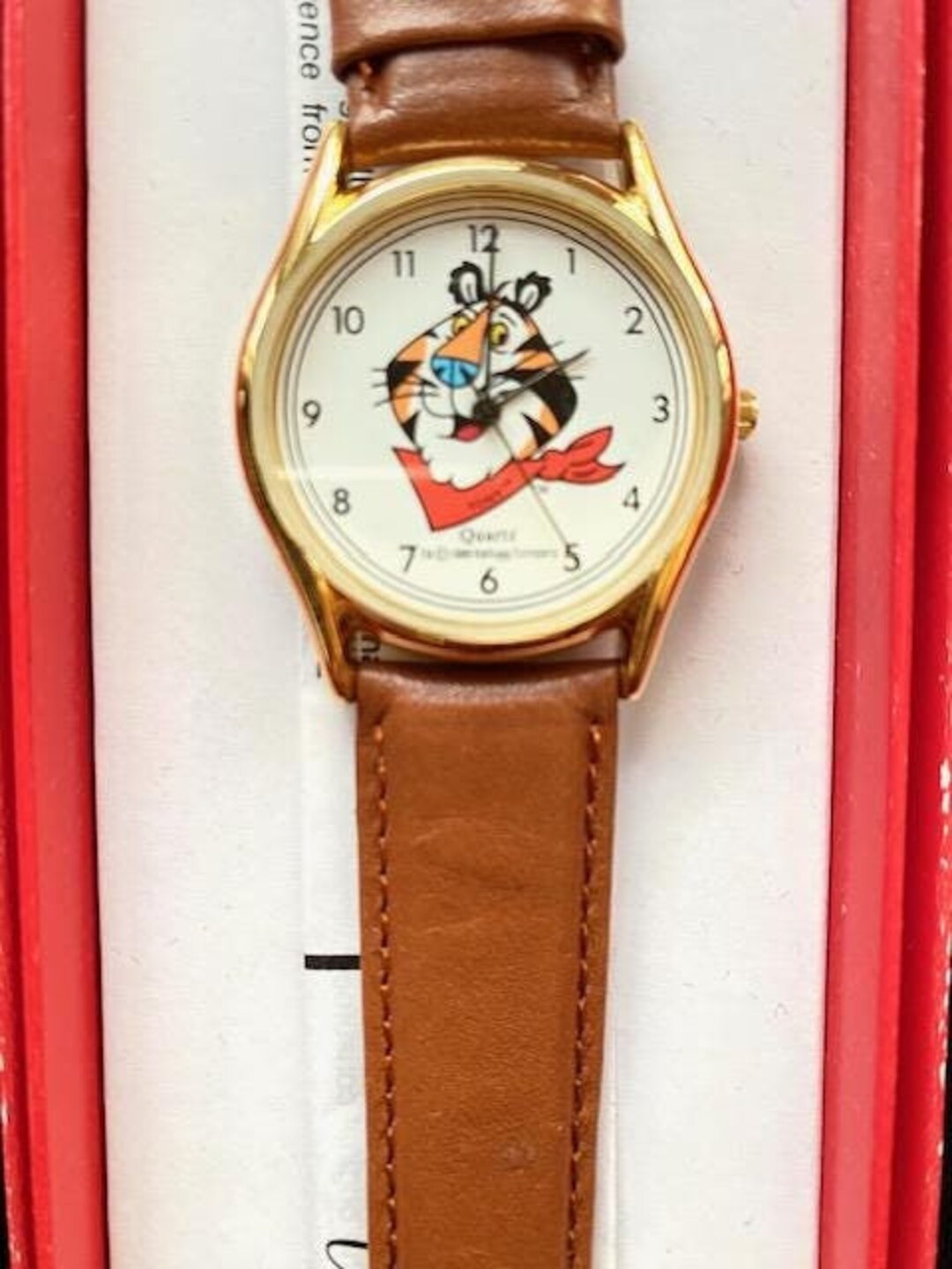 Vintage Kellogg 1989 Tony the Tiger Wrist Watch Genuine Leather NOS ...