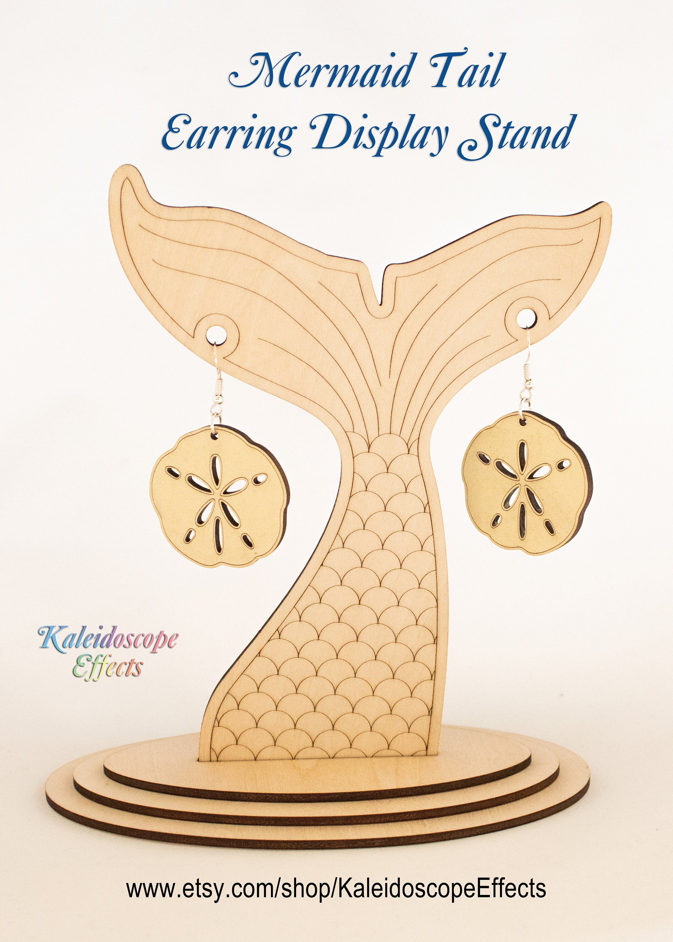 Mermaid Tail Earring Display Stand SVG Laser Cutting File - Etsy