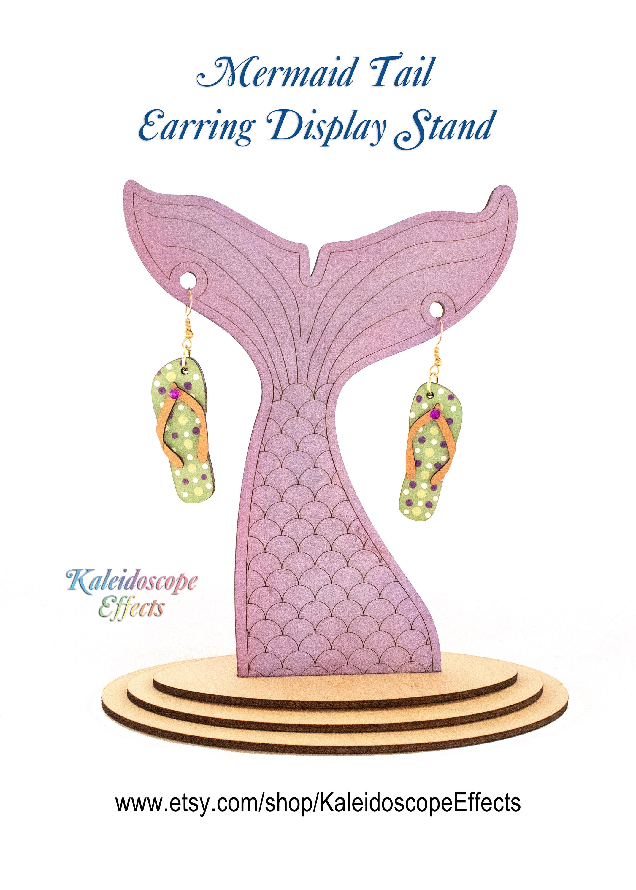Mermaid Tail Earring Display Stand SVG - Laser Cut Jewelry Display File ...