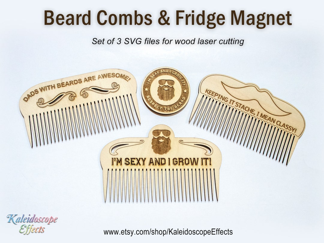 Beard Comb and Magnet SVG Laser Cutting File - Etsy