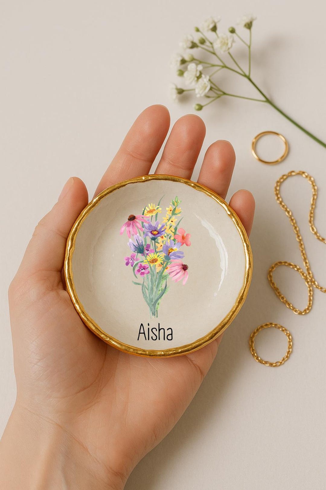 Custom Gift, Ring Dish, Personalised Initial Trinket Dish, Custom Ring ...