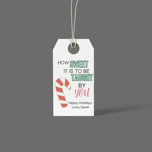 Christmas, Holiday Tags for Treats, Teacher Gift Tags, Caretaker Gift ...