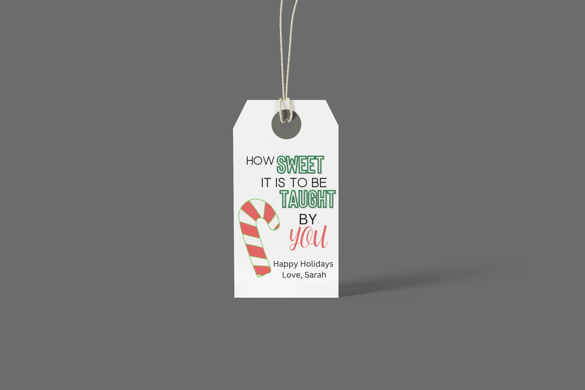 Christmas, Holiday Tags for Treats, Teacher Gift Tags, Caretaker Gift ...