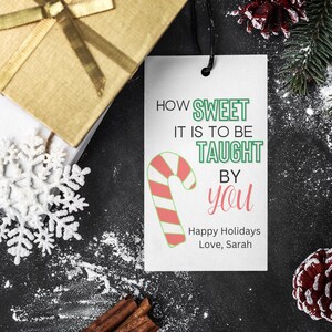 Christmas, Holiday Tags for Treats, Teacher Gift Tags, Caretaker Gift ...