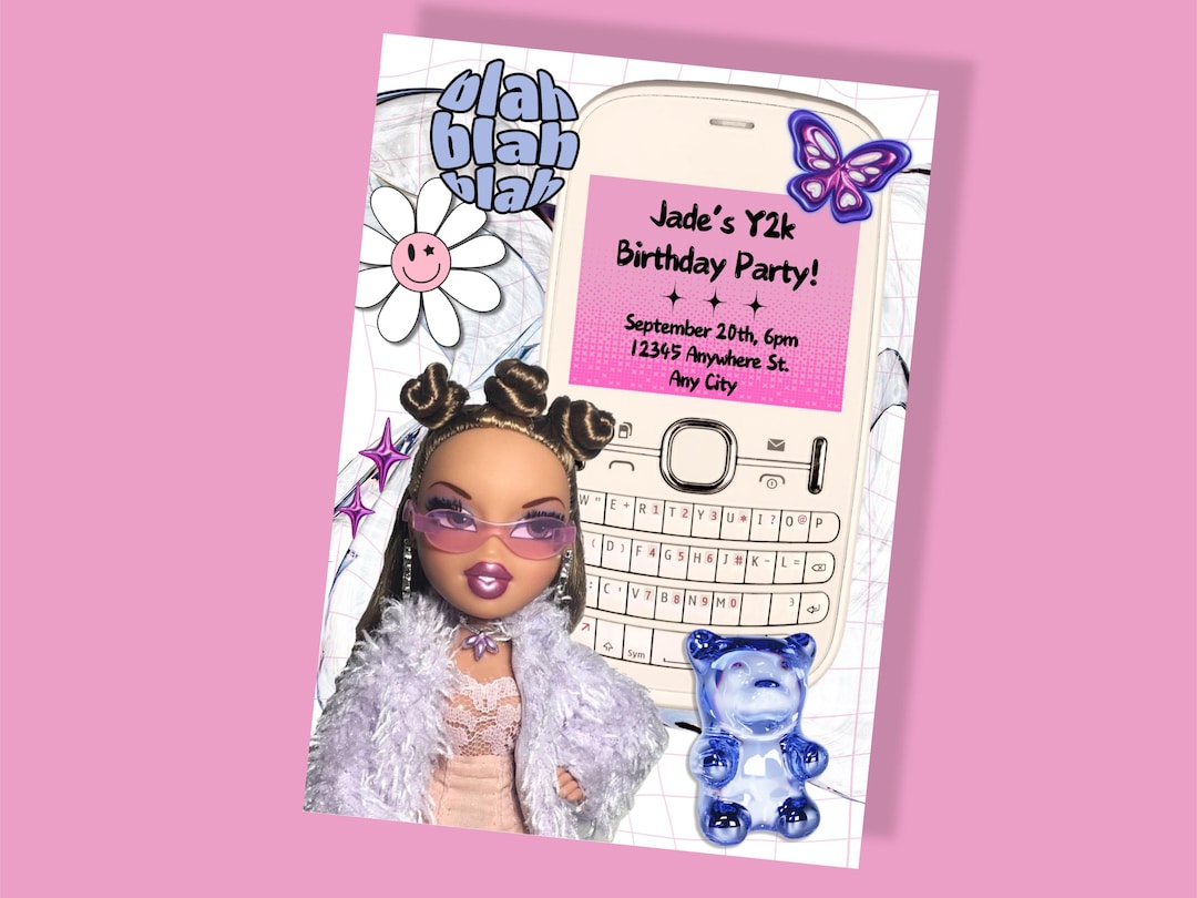 Y2K Invite, 2000's, Editable Digital Download Template, Modern Invite ...