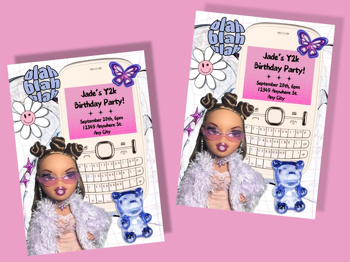 Y2K Invite, 2000's, Editable Digital Download Template, Modern Invite ...