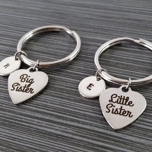 Big Sister Key Chain Little Sister Keychains Gift for - Etsy